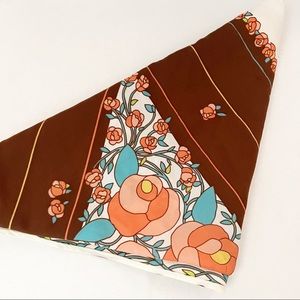 Vintage | Accessories | Vintage Floral Stripe Rustic Print Triangle ...